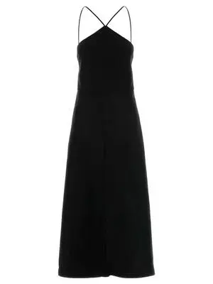 JIL SANDER Cross-back Midi Dress - Black