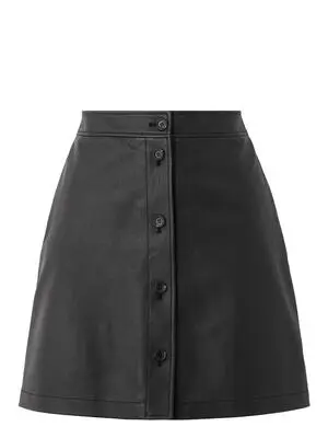 Bally Leather Mini Skirt - Black