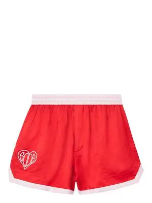 BODE Satin Shorts - Red