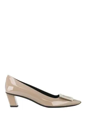 ROGER VIVIER Belle Vivier Patent Leather Pumps - Beige