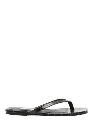 TOTEME Leather Thong Sandals - Brown