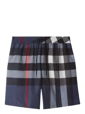 Burberry Check Swim Shorts - Blue