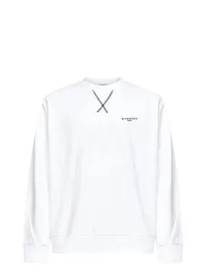 Givenchy Logo Cotton Hoodie - White