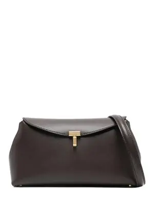 TOTEME T-lock Leather Clutch - Brown