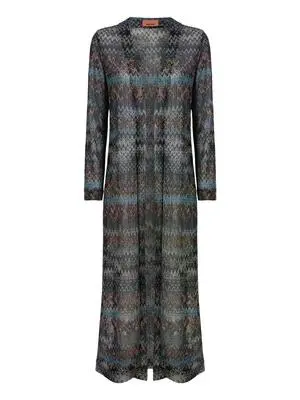 Missoni Patterned Long Cardigan - Grey