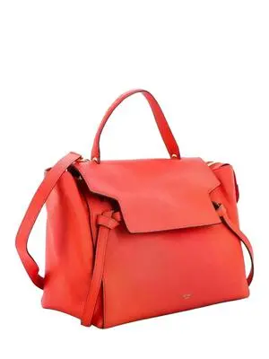 Celine Belt Bag Textured Leather Mini Shoulder Bag - Red