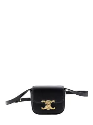 Celine Triomphe Mini Crossbody Bag Smooth Calfskin - Black
