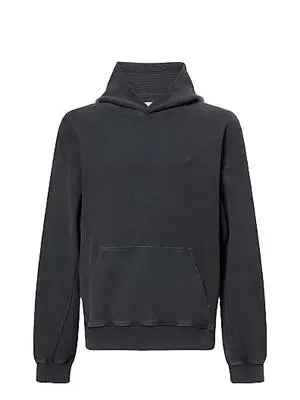 THE COUTURE CLUB Ribbed Relaxed-fit Cotton-jersey Hoodie - Black