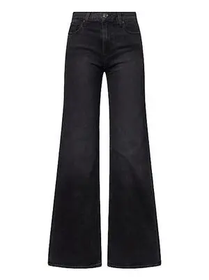 Paige Sofia Mid-rise Flared Denim Jeans - Solstice Black