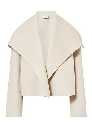 Dissh Wool-blend Cropped Coat - Bone