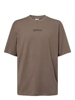 GYMSHARK Olde English Crewneck Cotton-jersey T-shirt - Gs Camo Brown