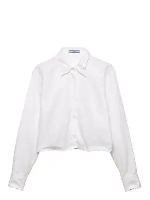 Prada Shapeable Relaxed-fit Cotton Shirt - White