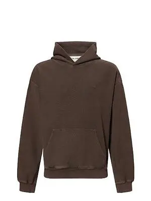 THE COUTURE CLUB Ribbed Relaxed-fit Cotton-jersey Hoodie - Brown