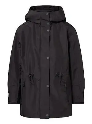 Perfect Moment Woven Drawstring Parka Jacket - Black