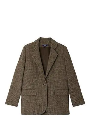 Soeur Sevres Single-breasted Virgin Wool Jacket - Marron/beige