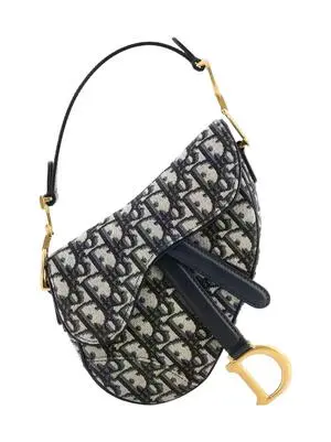 Dior Saddle Oblique Canvas Mini Shoulder Bag - Blue