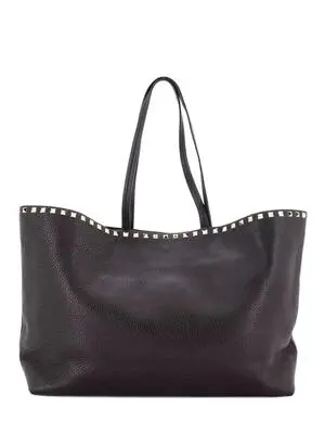 Valentino Garavani Rockstud Shopper Tote Bag - Black