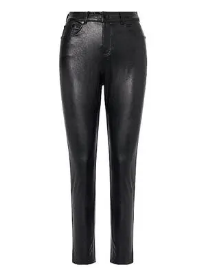 Commando Faux-leather Slim-leg Trousers - Black