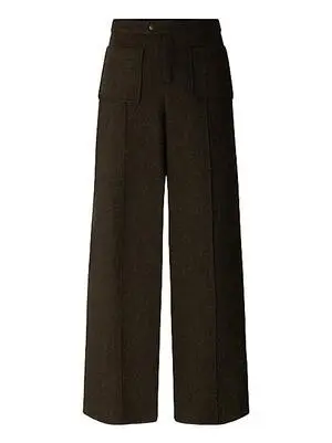 Soeur Harry Straight-leg High-rise Wool Trousers - Kaki/noir