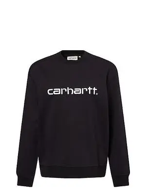 Carhartt Work In Progress Logo-embroidered Cotton Sweatshirt - Black / White