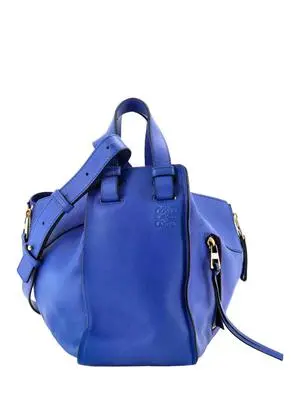 Loewe Hammock Small Leather Shoulder Bag - Blue
