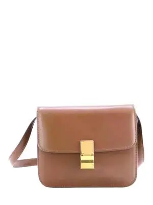 Celine Classic Box Bag Smooth Leather Teen Shoulder Bag - Brown