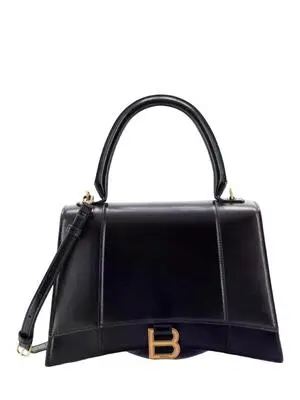 Balenciaga Hourglass Top Handle Medium Satchel - Black