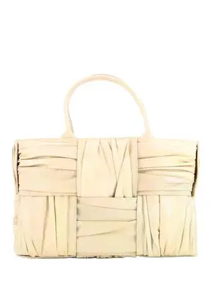 Bottega Veneta Arco Maxi Intrecciato Plisse Leather Medium Tote Bag - Neutrals
