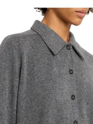 TOTEME Cashmere Raglan-Sleeve Cardigan Dark Grey