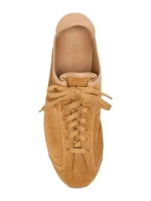 Jacquemus Les Tennis Corduroy-embossed Suede Sneakers - Camel