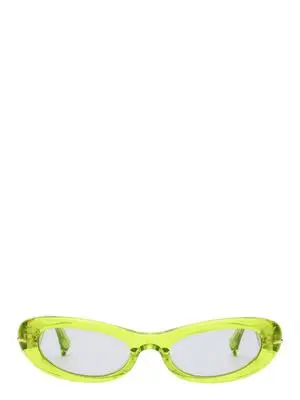 Le Specs Numero Uno Oval Sunglasses - Citron