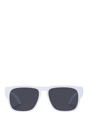 Le Specs Transmission Rectangle Sunglasses - White