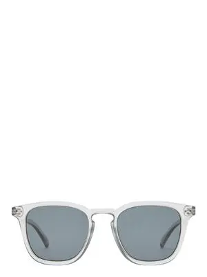 Le Specs No Biggie Rectangle Sunglasses - Pewter