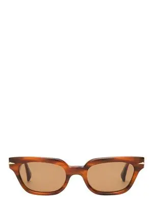 Le Specs Numero Tres Rectangle Sunglasses - Teak