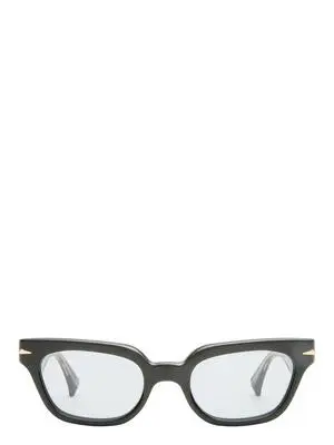 Le Specs Numero Tres Rectangle Sunglasses - Obsidian Black