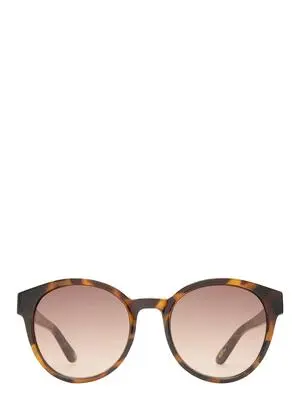 Le Specs Paramount Round Frame Sunglasses - Milky Tort