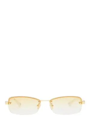 Le Specs Enigmatic Sunglasses - Gold And Ivory