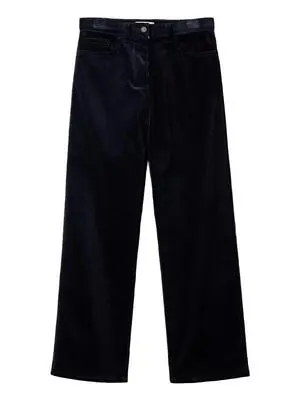 Miu Miu Corduroy Wide Leg Pants - Navy