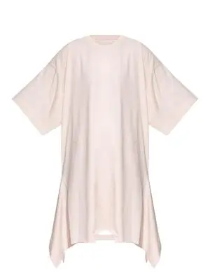 MAISON MARGIELA Asymmetrical Cut Cotton Dress - Pink