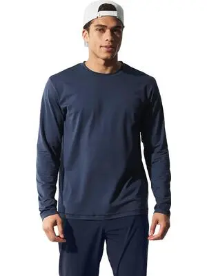 Alo Yoga Conquer Reform Long Sleeve Top Navy
