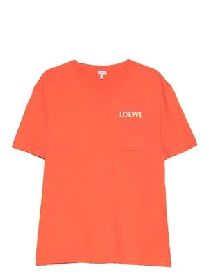 Loewe Logo Cotton T-shirt - Orange
