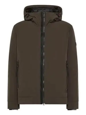 Peuterey Quilted Jacket With Hood - Brown