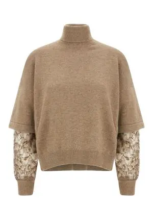 Brunello Cucinelli Cashmere Turtleneck Jumper - Brown