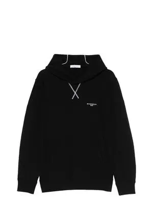 Givenchy Logo Cotton Hoodie - Black