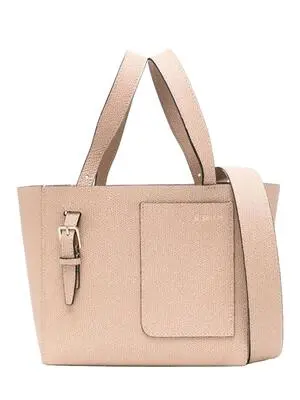 VALEXTRA Mini Leather Bucket Bag - Beige