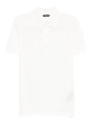 TOM FORD Cotton Blend Polo Shirt - White