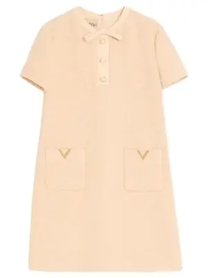Valentino Garavani Wool Short Dress - Beige