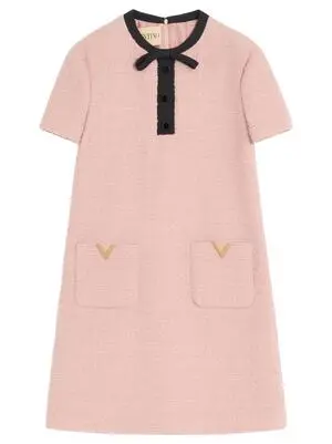 Valentino Garavani Wool Short Dress - Pink
