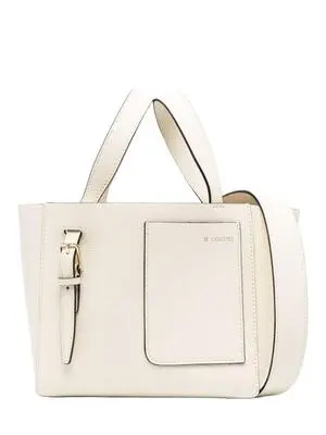 VALEXTRA Leather Bucket Bag - White