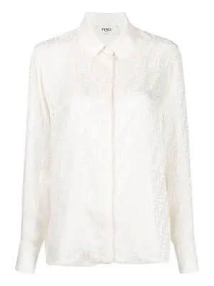 Fendi Ff Silk Shirt - White